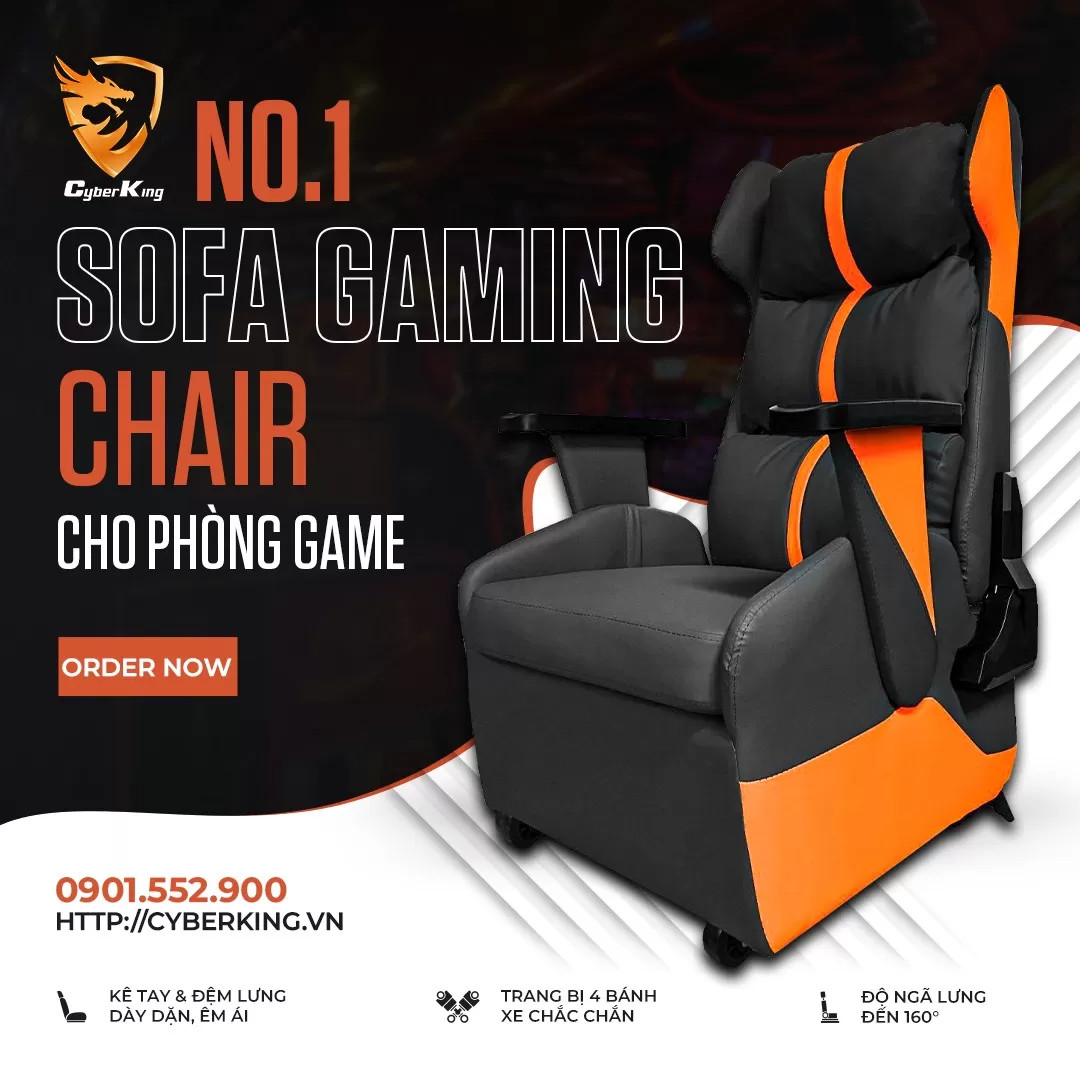 TOP 5 LÍ DO NÊN CHỌN GHẾ SOFA GAMING CYBERKING - Cyberking - Lắp Đặt Phòng Net, Phòng Game Số 1